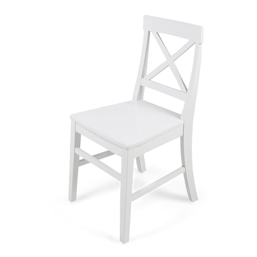 Christopher Knight Home Roshan Farmhouse Acacia Wood Dining Chairs, White