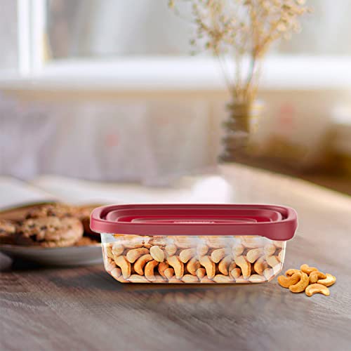 Plasvale Food Storage Containers with Lids, Freezer, Microwave and Dishwasher Safe - BPA Free - 10.14 oz (8-Pieces Set, White, Model 3)