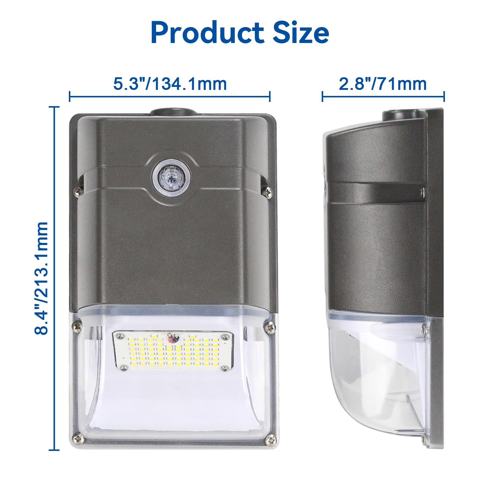 LTBLIGHT Upgrade 35W Dusk to Dawn Outdoor Lighting, Wall Pack Led Exterior Light with Photocell Sensor, 4750LM 5000K Bright Led Outdoor Wall Lights for House Garage, ETL Certified - 2 Pack