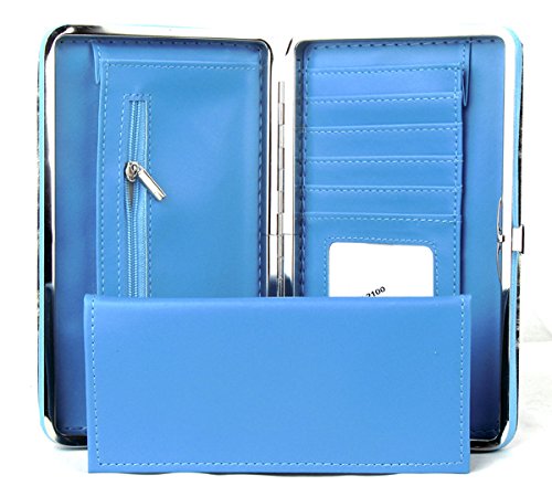 Western Handbag Camouflage Gun Pistol Pocket Camo Rhinestone Purse With Matching Wallet (BLUE)