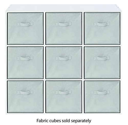 Whitmor 9 Cube Wood Storage Organizer - White (6422-8859-WHT-BB)