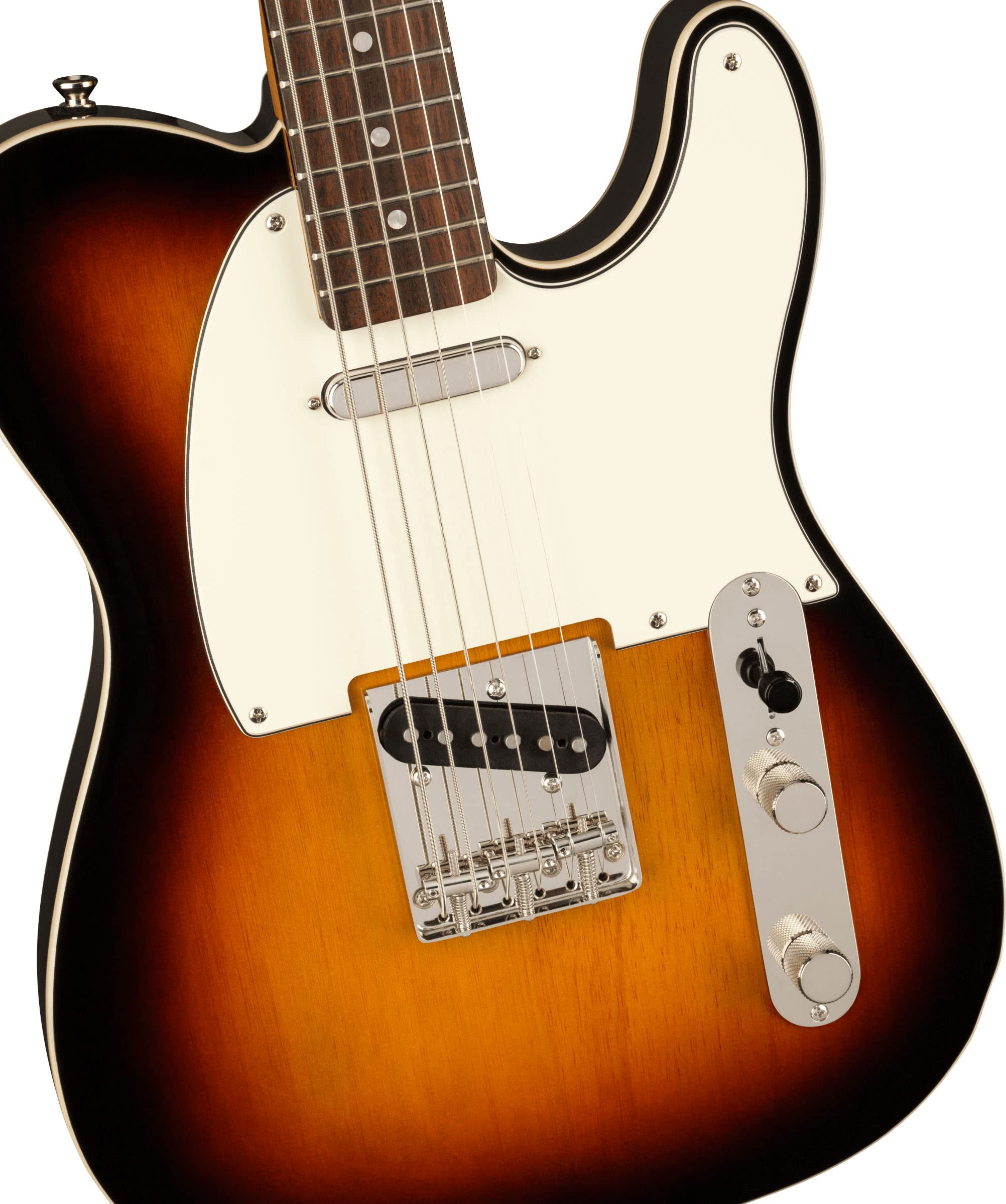 Fender Squier Classic Vibe Baritone Custom Telecaster - 3-Color Sunburst Bundle with Gig Bag, Tuner, Instrument Cable, Strap, Picks, Strings, and Austin Bazaar Instructional DVD