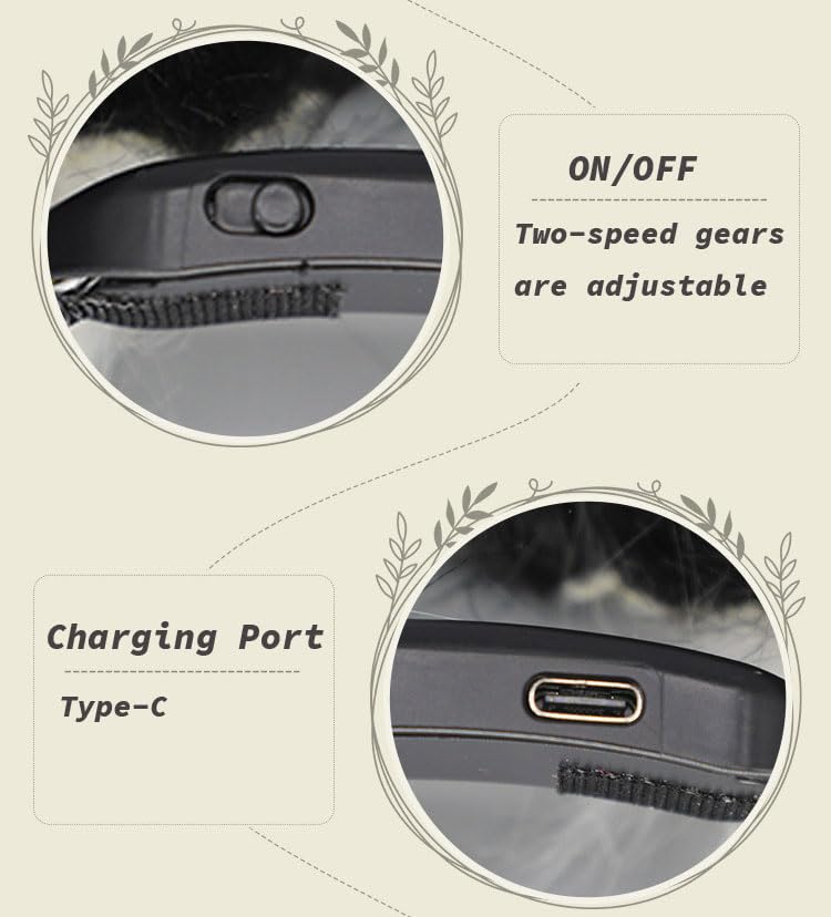 fodtahee Rechargeable animal ears movable cat ears headdress props simulation electric animal ears hair bands