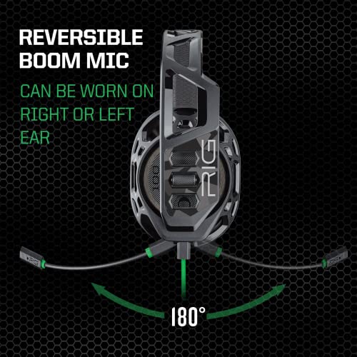 RIG 100HX Open Ear Premium Chat Headset β for Xbox Series X/ S, Xbox One, Playstation PS5, PS4, Nintendo Switch, Mobile, & PC with 3.5mm β Noise Canceling Mic (Black with Urban Camo)