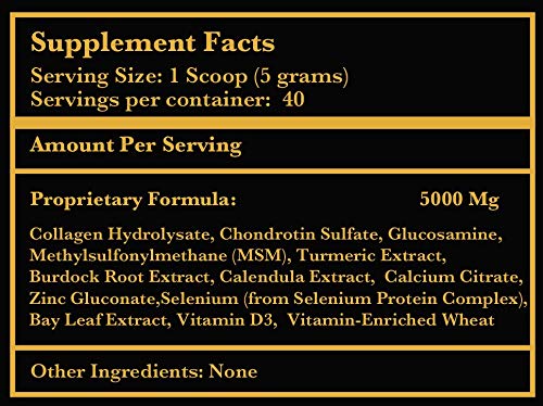 Lexelium Joint Supplement for Dogs & Cats - Chondroitin Sulfate, Turmeric, MSM, Glucosamine & Calcium for Healthy Bones & Optimal Skeletal Function - Optimal Joint Care to Help w/Arthritis- 200g