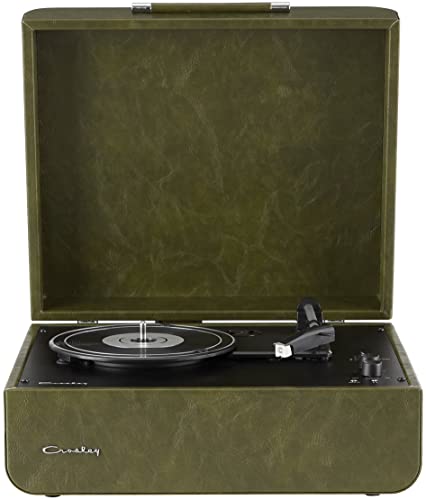 Crosley CR6255A-FG Mercury Vintage 3-Speed Bluetooth in/Out Turntable with Built-in Speakers, Forest Green