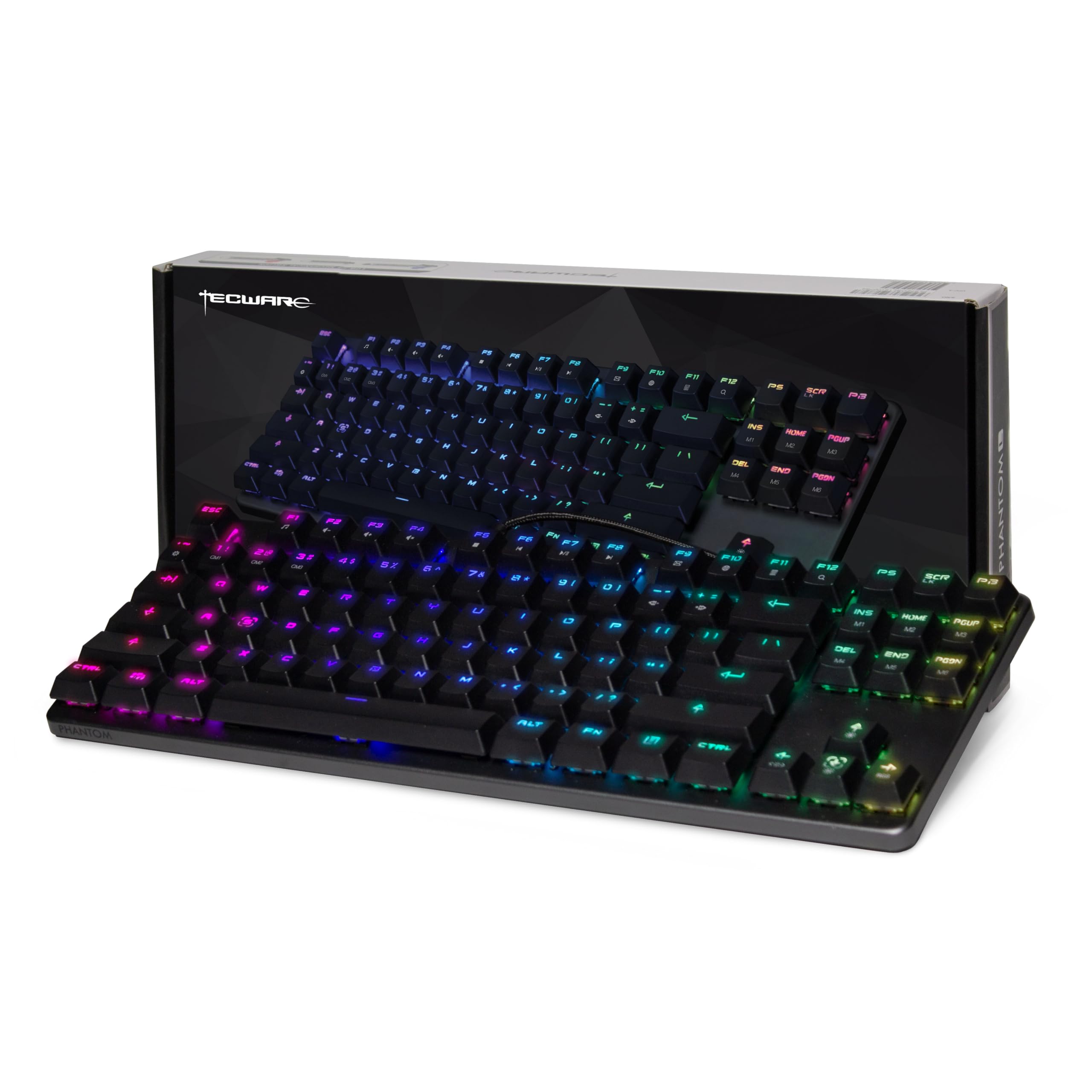TECWARE Phantom L, Low Profile Mechanical Keyboard, RGB LED (Outemu Brown Switch)