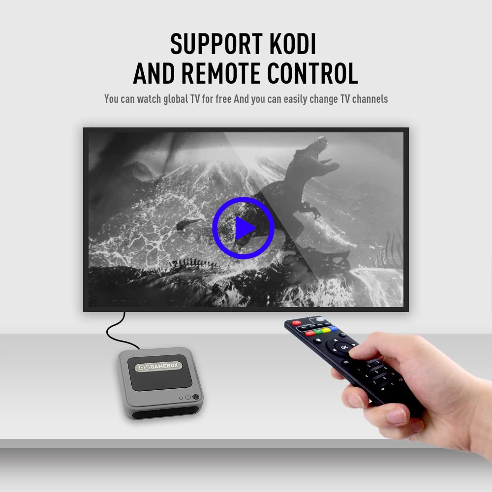DATA FROG Retro Game Console Built in 50000+ Games Stick 4k 50+ Emulators Compatible with PSP/PS1/DC/MAME/ARCADE/ATRARI/SEGA Dual System Controller TV Game Box（256G）