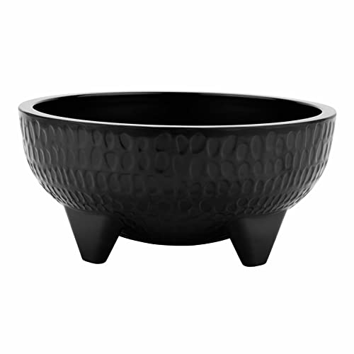 G.E.T. MOJ-801-BK-EC 4 oz. 4" Black Break Resistant Round Molcajete Bowl (Pack of 12)