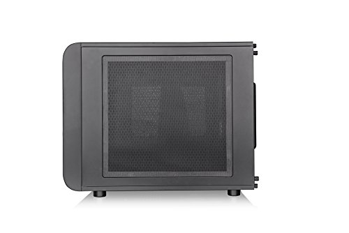 Thermaltake Core V21 SPCC Micro ATX, Mini ITX Cube Gaming Computer Case Chassis, Small Form Factor Builds, 200mm Front Fan Pre-installed, CA-1D5-00S1WN-00 Black
