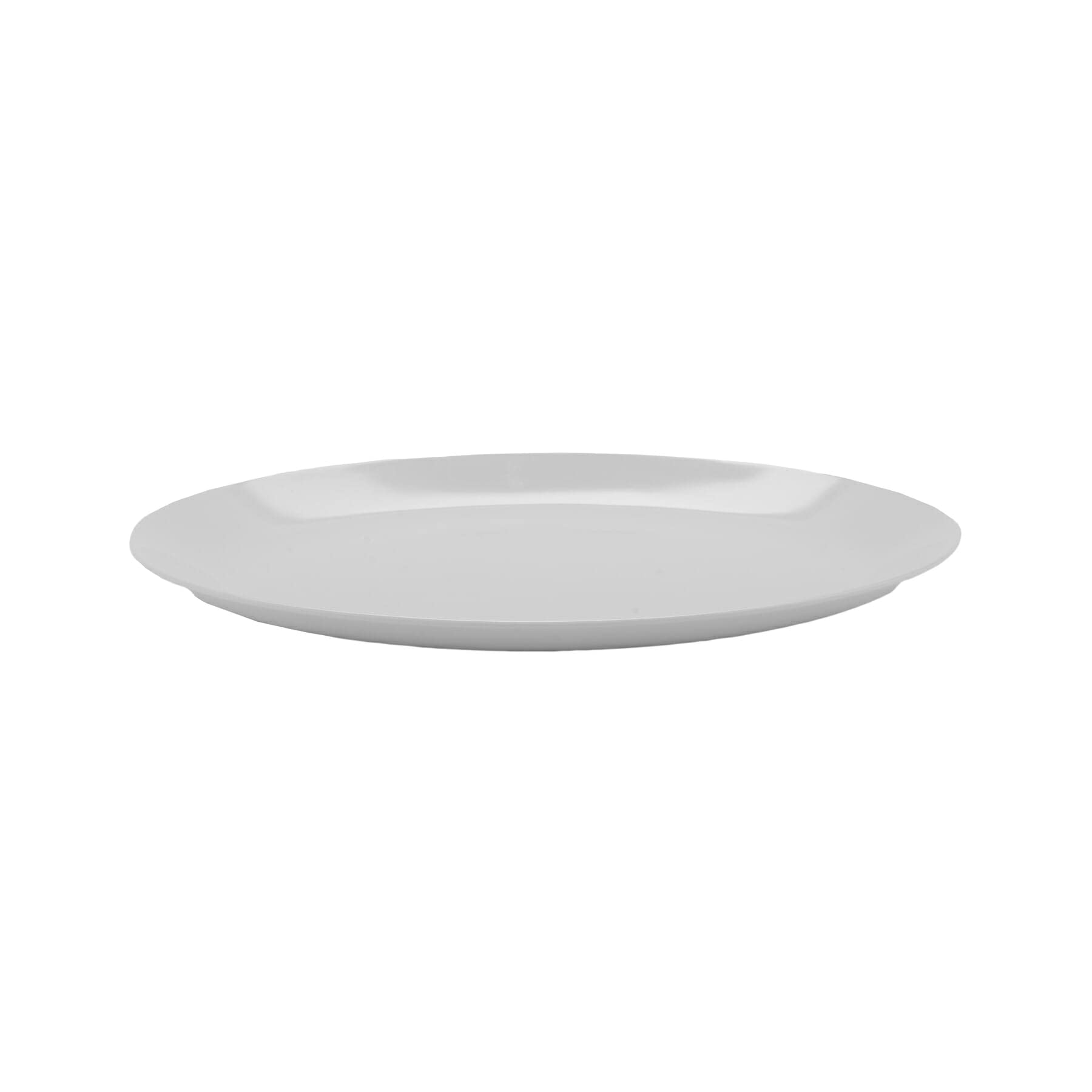 G.E.T. OP-1411-AW American White 14" x 10.75" Oval Coupe Platter, Large (Pack of 12)