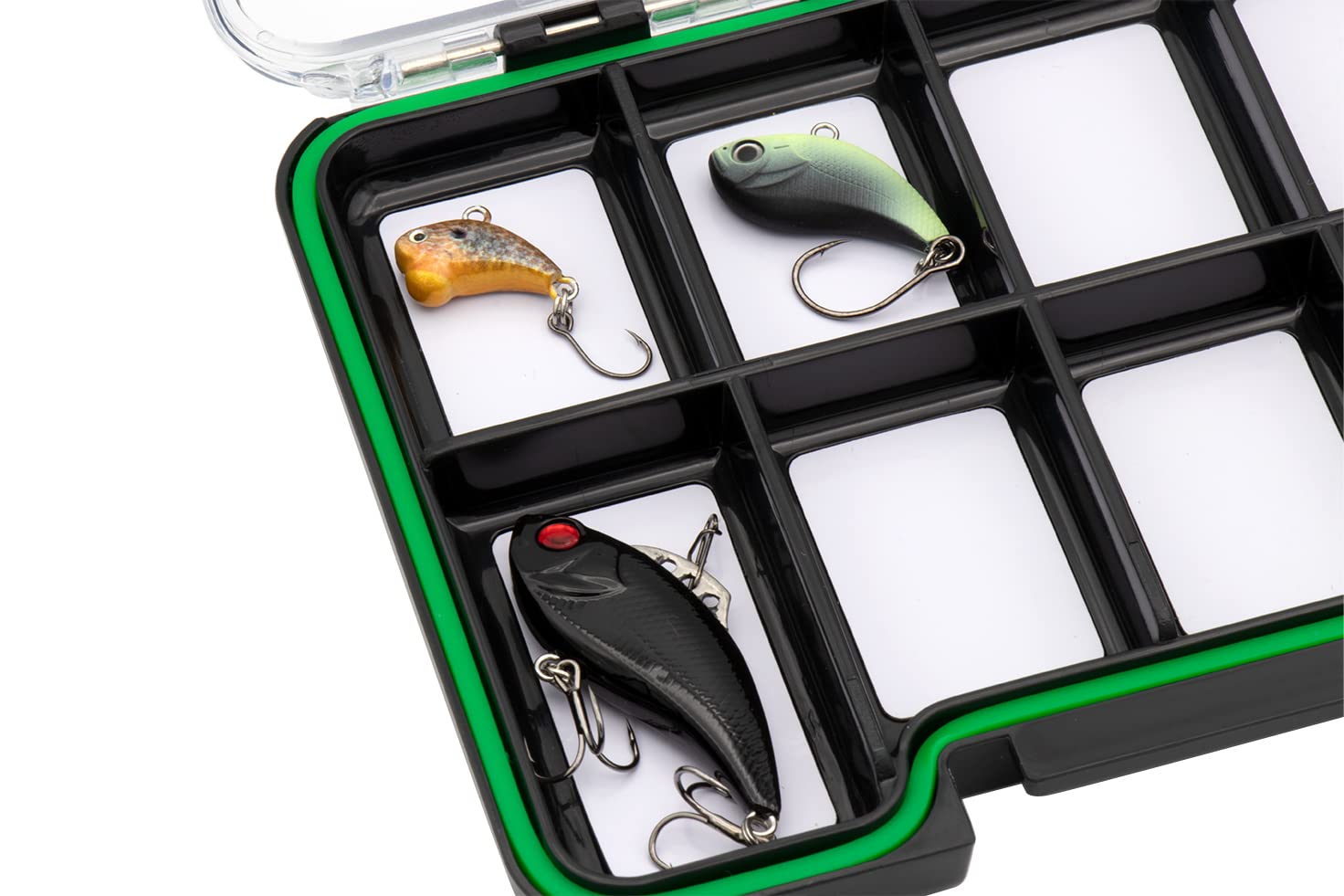 Euro-Locker Waterproof Flat Compact Tackle Box for Small Soft Lures and Micro Hard Baits