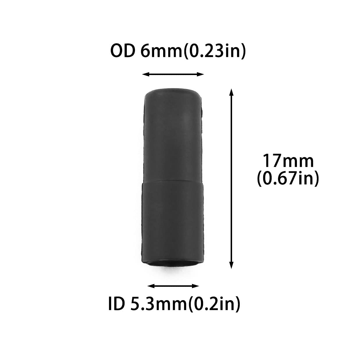 DGHAOP 150pcs Black Plastic Mountain Road Bike Bicycle Brake Wire Cable Housing Ferrule End Caps (75pcs 4mm + 75pcs 5mm)