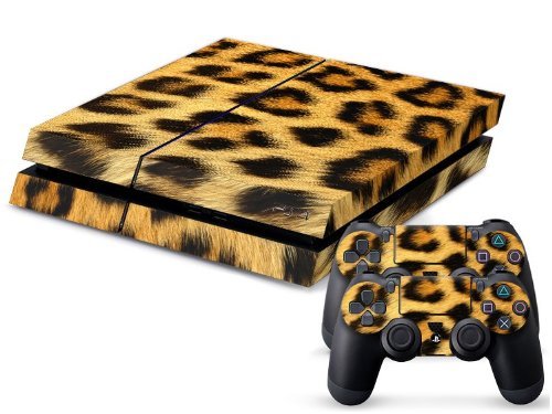 Vinyl Decal Skin Cover/stickers Wrap for Sony Ps4 Play Station 4 Console+2 Controllers-leopard Cheetah Animal