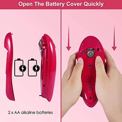 Electric Can Opener, Open Your Cans with A Simple Push of Button, Automatic Can Opener Without A Sharp Edge, Electric Can Openers For Kitchen Elderly Arthritis Patients, Handheld Can opener Electric