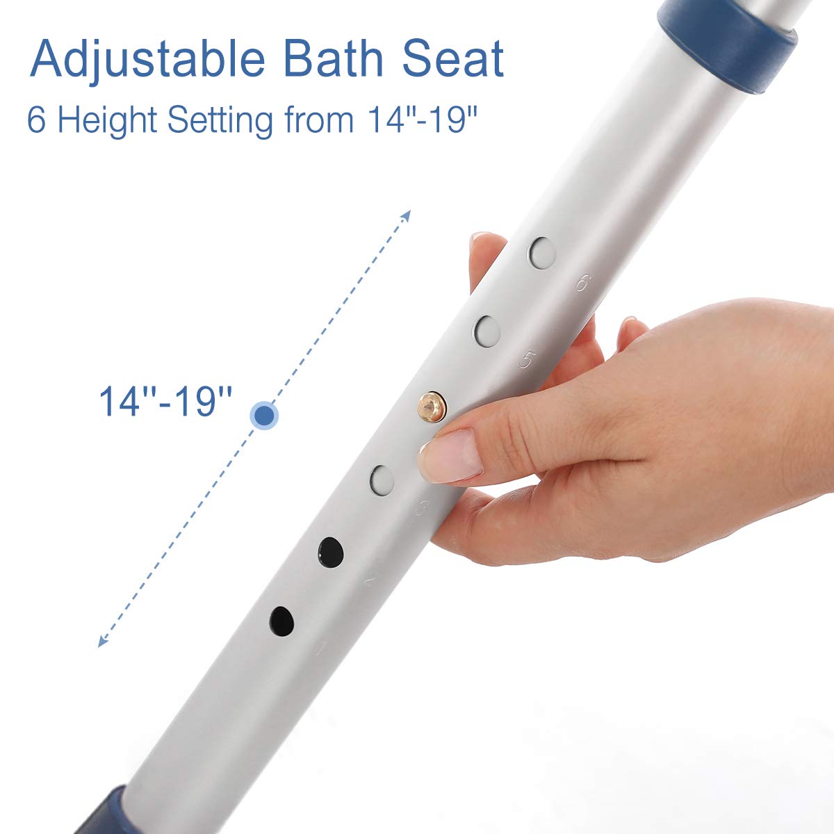 GreenChief Shower Chair for Inside Shower, Narrow Shower Stool Adjustable Bath Seat, Medical Bathtub Stool Small Shower Bench for Elderly, Senior, Handicap, Disabled (300 LBS)