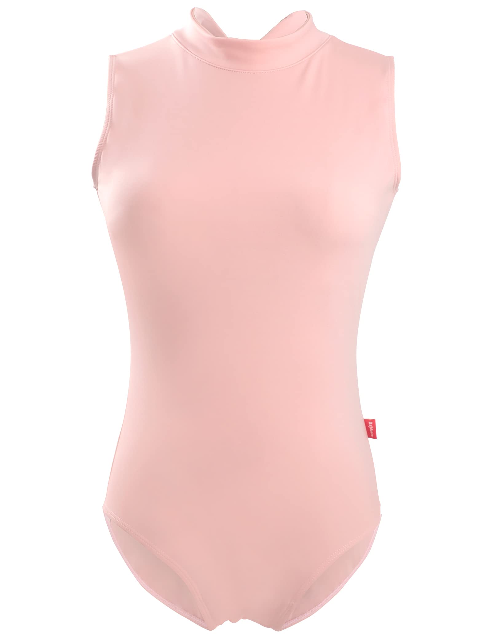 Daydance High Neck Pink Dance Leotards for Women Ballet, Gymnastics, Jazz, Swim