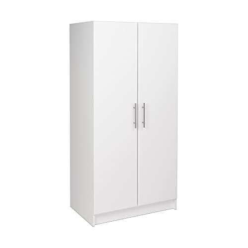 Prepac Elite Wardrobe with Storage, White