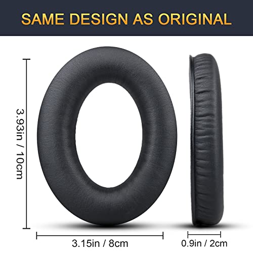 Replacement Ear Pads for Bose Aviation A20, Earpads Cushions Compatible with Bose Aviation Headset X A10 A20, Durable Leather Slow Rebound Memory Foam (Black)