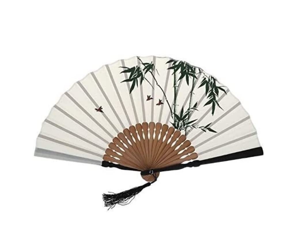 Folding Hand Fan Folding Fan Handheld Folded Fan Chinese Style Vintage Summer Bamboo Folding Fan Hand Held Fan Dance Wedding Party Decor Foldable Fan Hand Held Fans