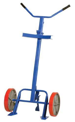 Vestil DBT-1200-P Steel Drum Truck with Y Handle, Poly-On-Steel Wheels, 800 lbs Load Capacity, 60" Length X 29" Width
