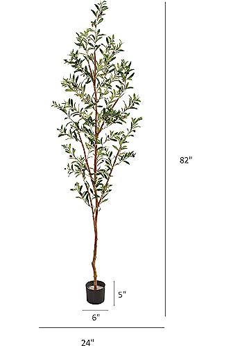 Nearly Natural 82” Olive Artificial Silk Trees Green