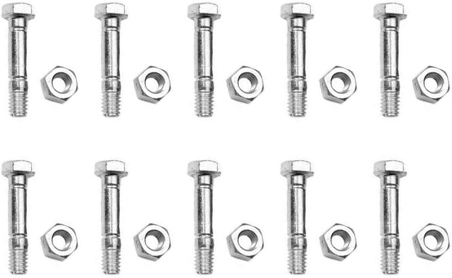 Huarntwo 10Pack 52100100 521001 Shear PINS & Bolts for Ariens Snowthrower