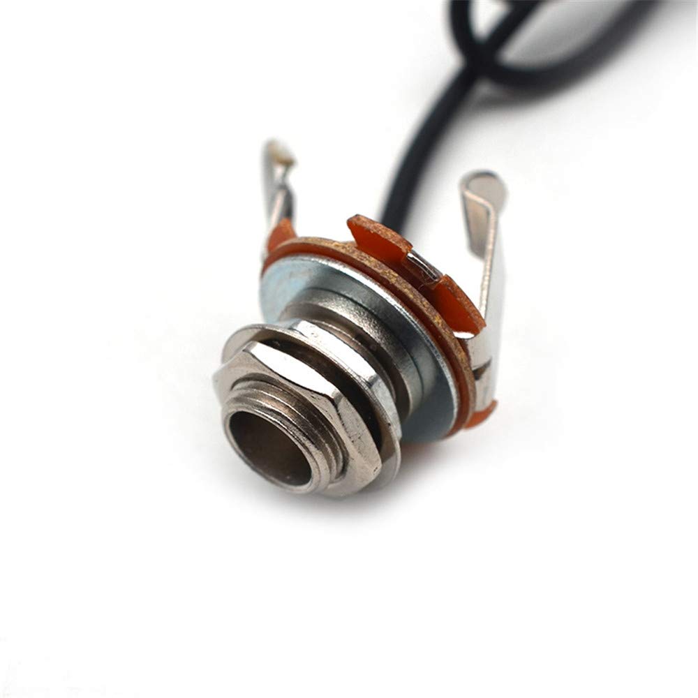 SAPHUE Guitar Wiring Harness Prewired 2V2T 3 Way Toggle Switch Jack 500k Pots for Gibson Replacement Guitar