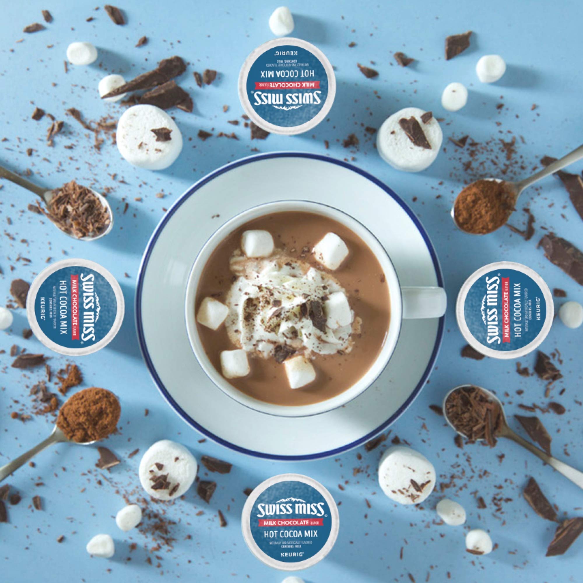 Swiss Miss Milk Chocolate Hot Cocoa, Keurig Single-Serve Hot Chocolate K-Cup Pods, 28 Count