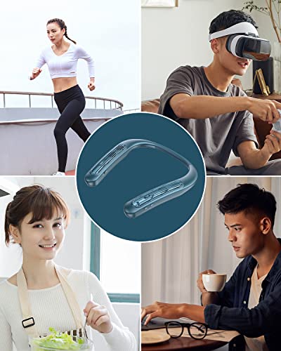 Neckband Bluetooth Speakers,BBH-939 Portable Bluetooth Speakers Wireless Wearable Speaker CVC 8.0 Noise Cancelling 3D Surround Sound Personal Sport Speaker with Mic for Home&Outdoor(Blue 2023)