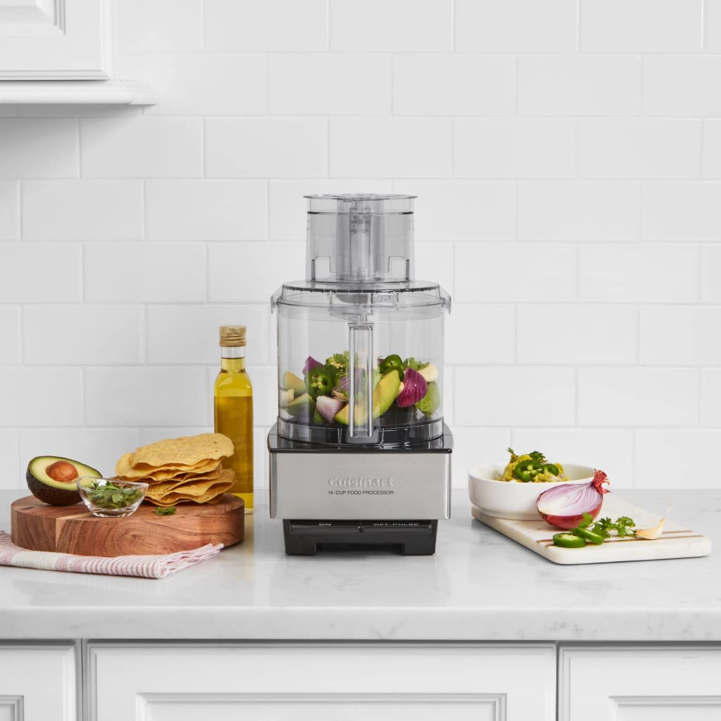 Cuisinart DFP-14BCNY 14-Cup Food Processor, Brushed Stainless Steel (Renewed)