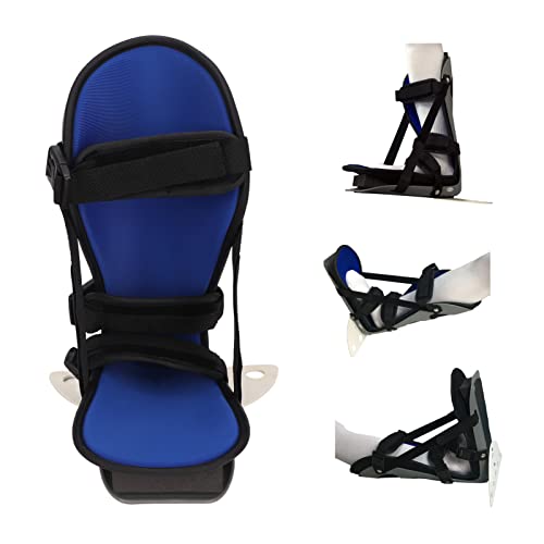 Plantar Fasciitis Night Splint Achilles Tendonitis Night Brace Adjustable Nighttime Foot Pain Relief Device with Calf Stretching for Orthopedic Relief(L)