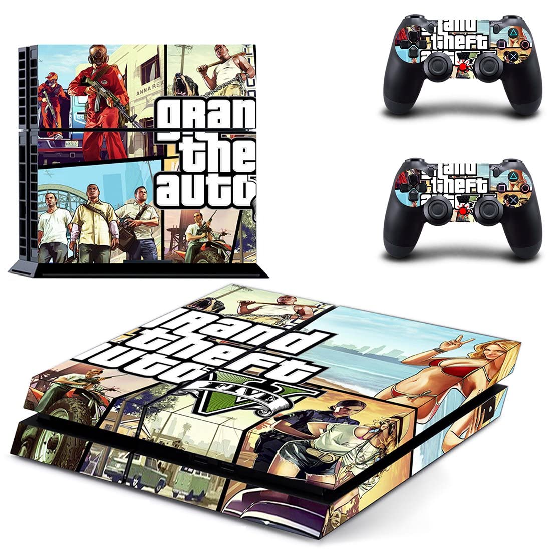 For PS4 NORMAL - Game Grand GTA Theft And Auto PS4 or PS5 Skin Sticker For PlayStation 4 or 5 Console And Controllers Decal Vinyl DUC-5200
