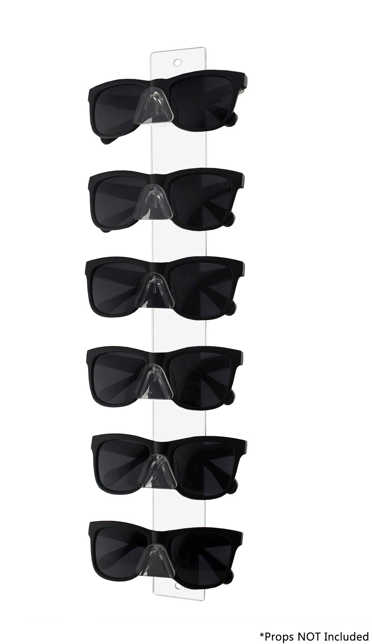 Marketing Holders Sunglasses Holder 6 Pair Wall Mount with Hardware Department Stores Malls Shopping Centers Convenient Clear Acrylic Organizer