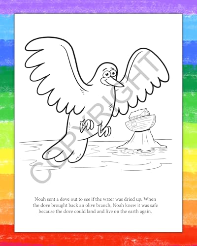 ZOCO - Noah's Ark - Religious Coloring Books (25 Bulk Pack, Without Crayons) - Christian Activity Books for Kids - Sunday School Crafts