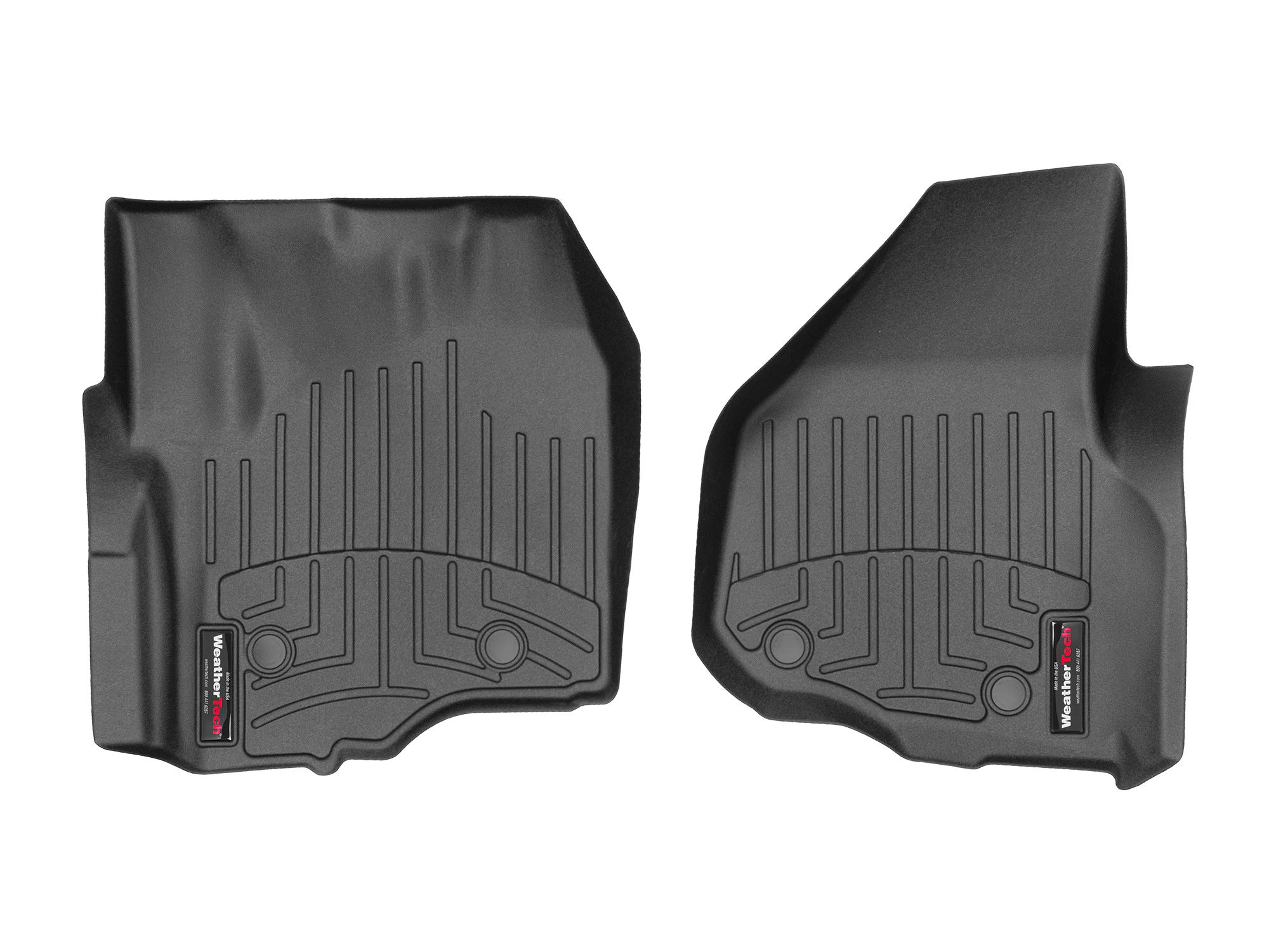 WeatherTech Custom Fit FloorLiners for Ford Super Duty - 1st Row (444331), Black