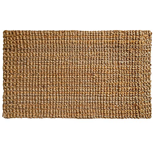 PLUS Haven Jute Doormat - Size: 17.5-Inches x 30-Inches - Pile Height: 1-Inch - Doormat Outdoor Entrance, Front Porch Door Mat, Easy to Clean Entry Mat, Outdoor and Indoor Uses, Home Decor