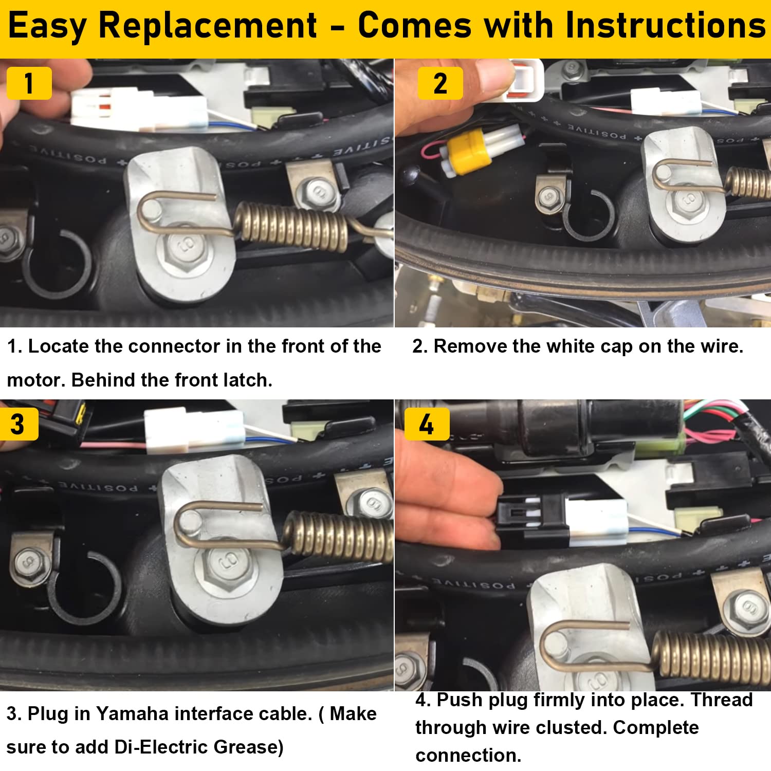 for Yamaha Engine Interface Cable NMEA2000 Connection with T Connector for Yamaha 2006 & Newer, Replace # 000-0120-37, 3004.6865-4.5 m (15 ft)