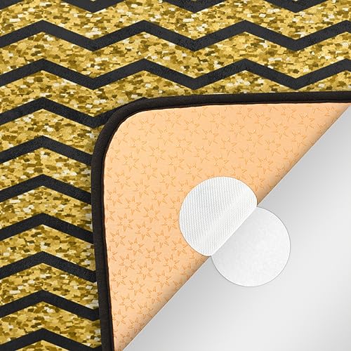 Gublec Black Ripple Kitchen Mats Cushioned Anti Fatigue Kitchen Rugs Non Slip Washable Floor Mats for Home Office Sink Laundry 39 x 20 Inch