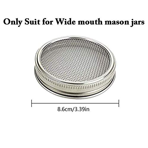 Mason Jar Liquor/Oil Pour Spout Dispenser, Sprouting Mason Jar Lid,Shaker Lid Shaker Dry Rub Lid - Cocktail, Mix Spices, Dredge Flour, Sugar Pack of 6