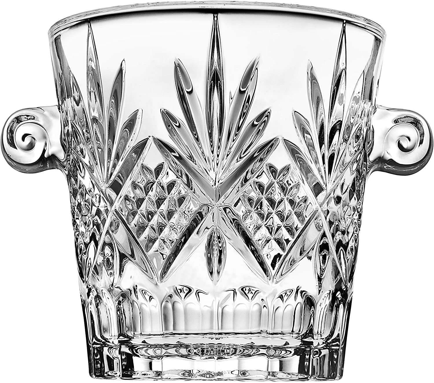Elegant Crystal Ice Bucket with handles, wine cooler bucket, For weddings,events, parties