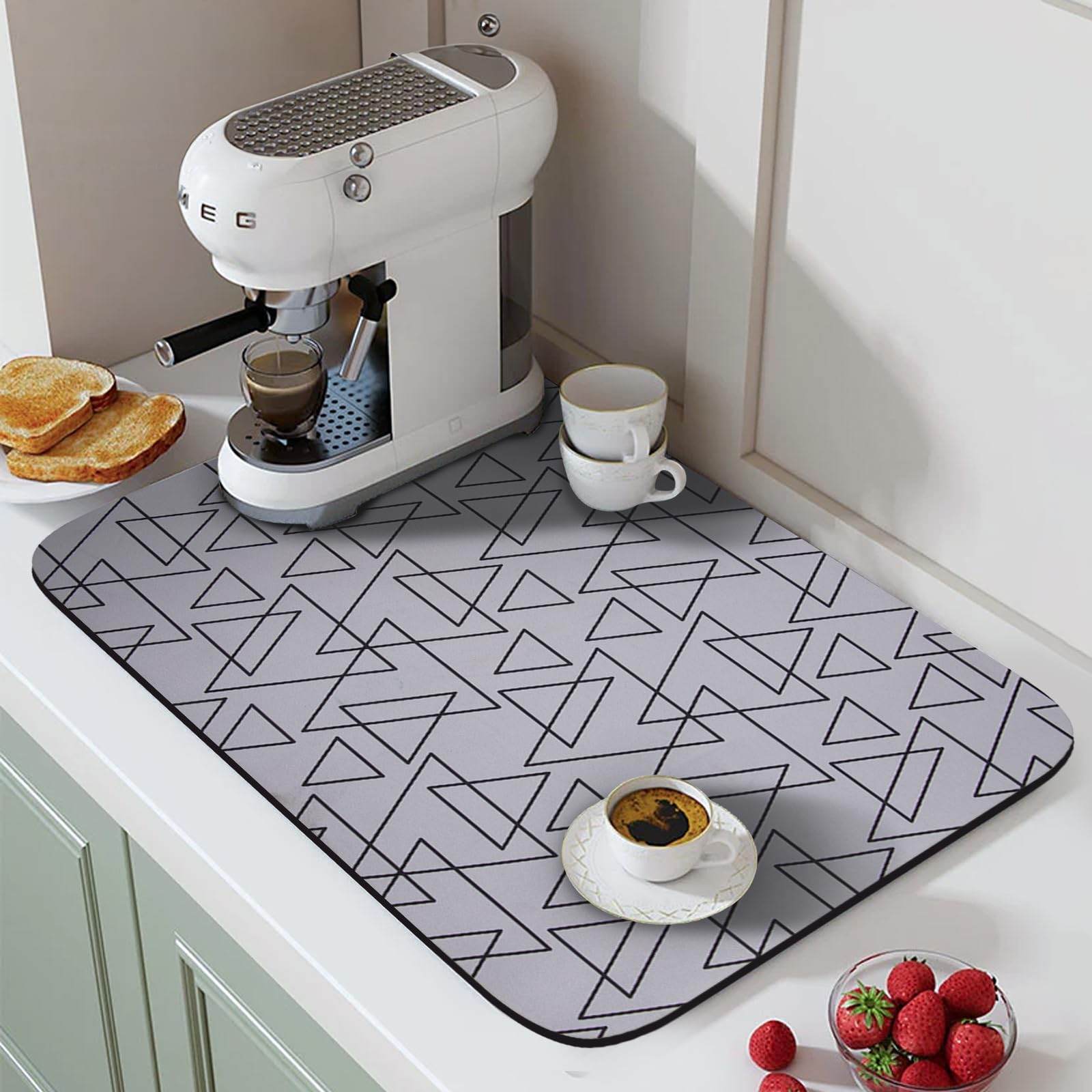 Dish Drying Mat Coffee Mat Super Absorbent Drying Mat Large Dish Drying Mats for Kitchen Counter Easy clean Dish Mat Kitchen Drying (1pcs 16"x24")