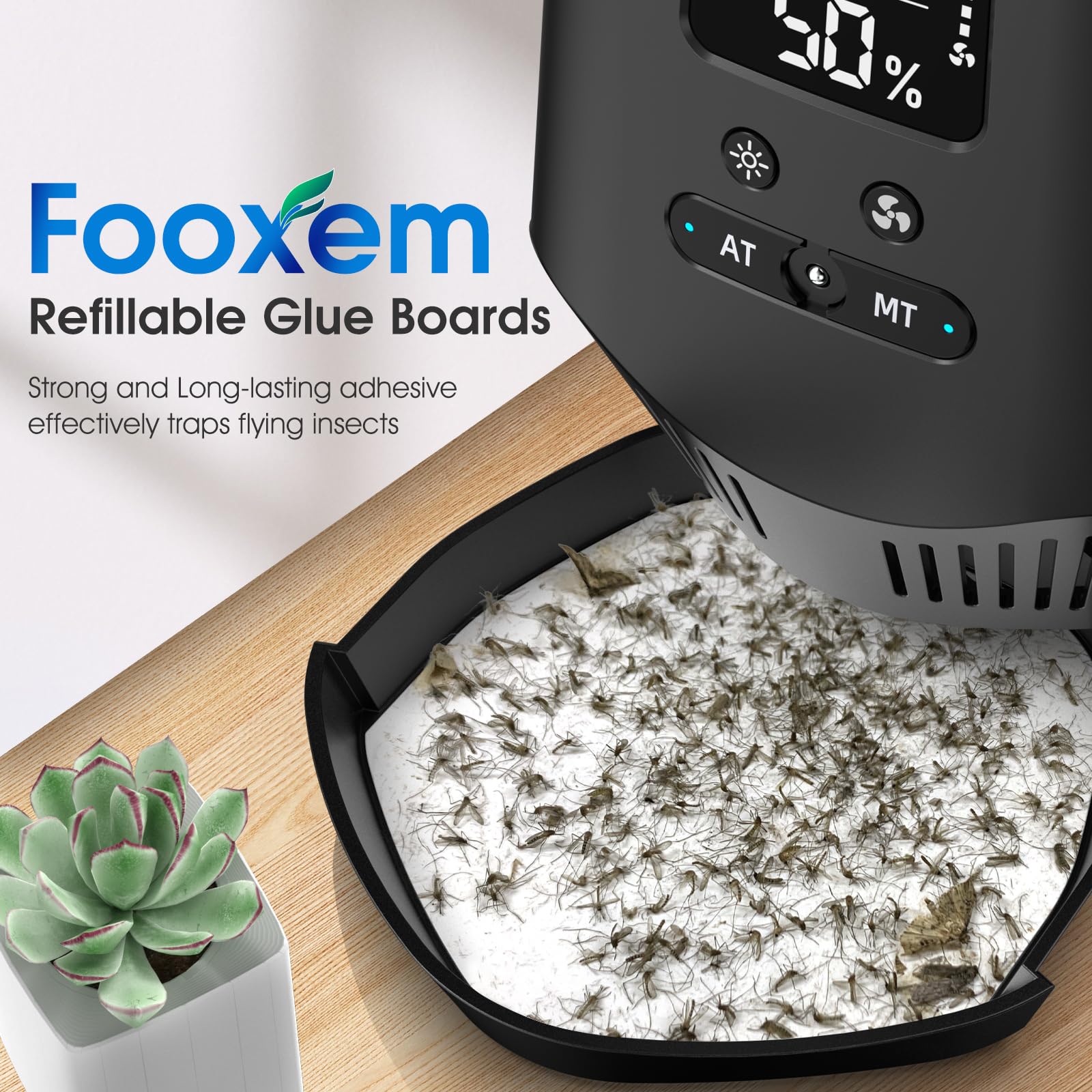 Fooxem Glue Board Refills for Fruit Fly Traps Indoor, Replacement Sticky Boards for Gnats Moths Mosquitos Pest Control, 10 Pack