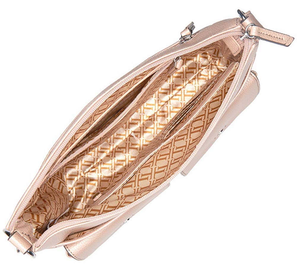 Tignanello Voyager Convertible Cross Body W/RFID Protection, Metallic Rose