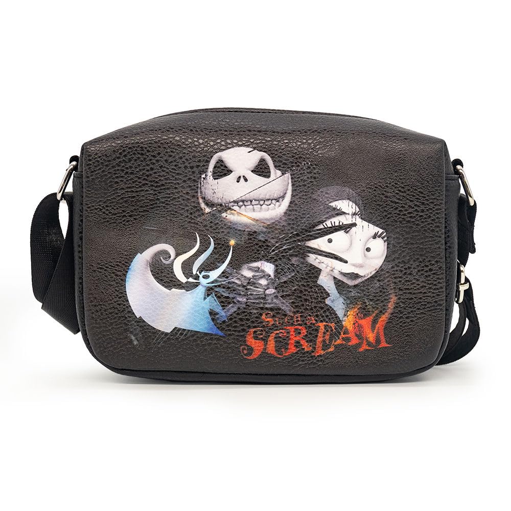 Disney Bag, Cross Body, Rectangle, Nightmare Before Christmas Jack Sally and Zero Such a Scream, Vegan Leather