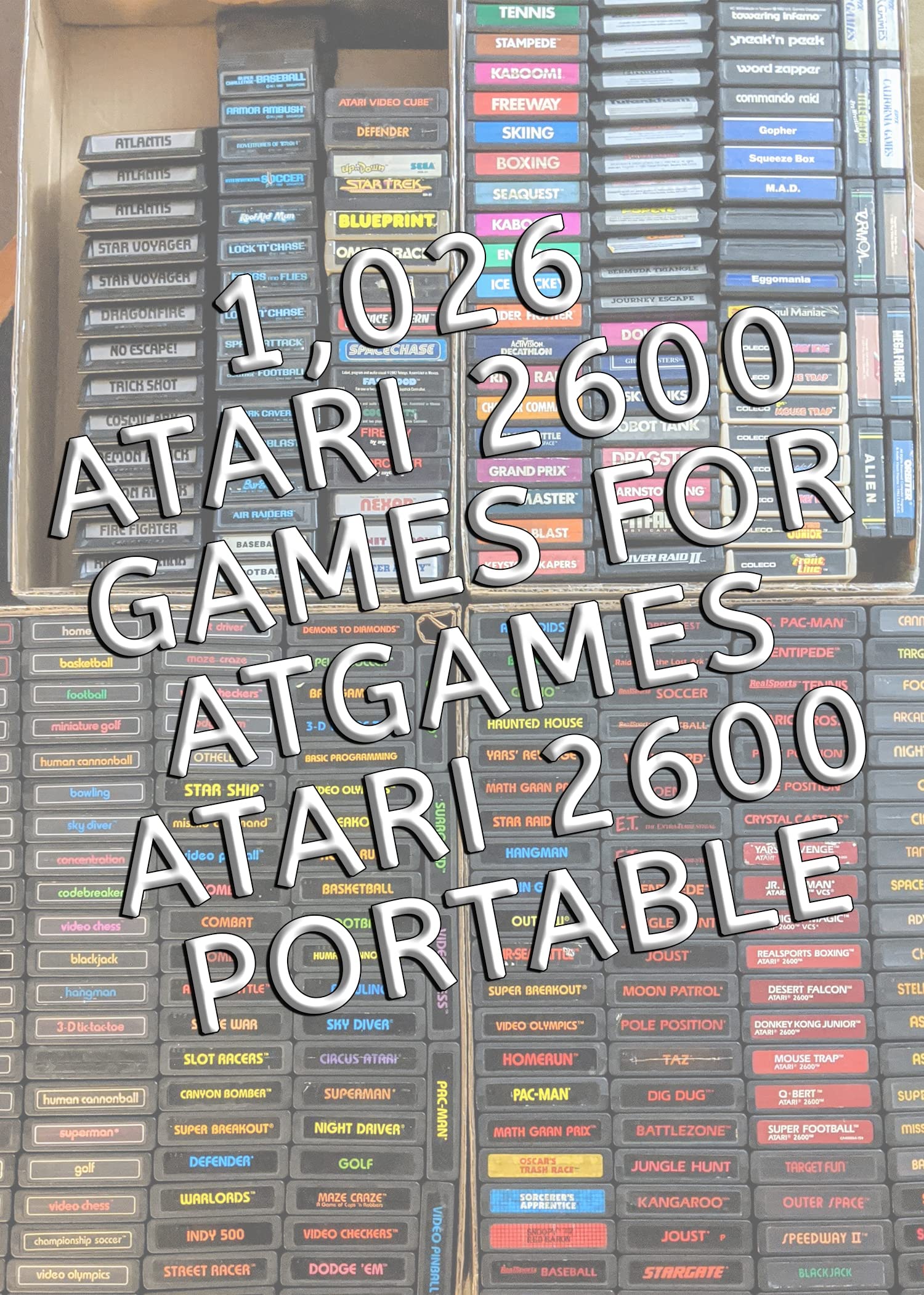 for AtGames Atari 2600 Portable Handheld -1,026 Games on SD Card, Plug n Play, Preloaded; AtGames Atari 2600 Portable Unit is NOT Included.