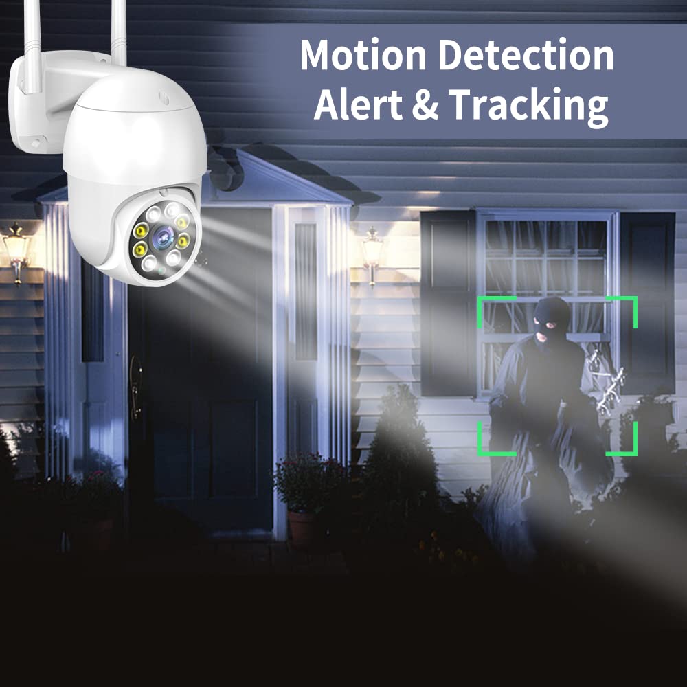LWOHSI 2K Security Camera Outdoor Wired Starlight Color Night Vision for Home Security AI Human Detection & Auto Tracking, 2-Way Audio, IP65 Waterproof, SD Slot, Compatible with Alexa