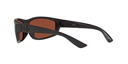 Costa Del Mar Men's Saltbreak Rectangular Sunglasses, Blackout/Copper Green Mirrored Polarized-580G, 65 mm