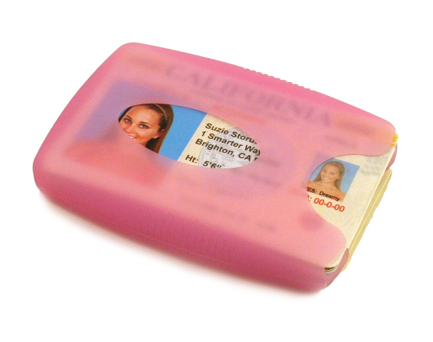 Storus Jelly Wallet, Soft Flexible No Slip Silicone Wallet, Holds Money, Cards, IDs, Translucent Hot Pink, For Women, Students, Girls 1pc