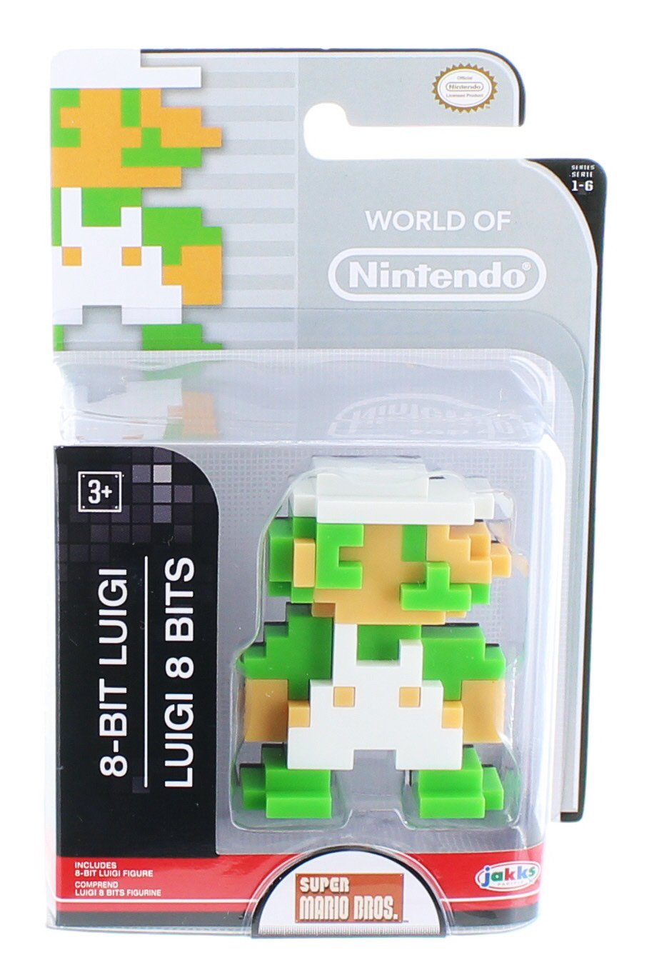 World of Nintendo 86732 2.5" 8 Bit Luigi Action Figure